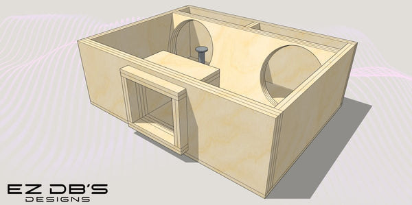 Custom 4th Order Bandpass Blow-Thru Subwoofer Box Design – EZ DB's Designs