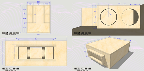 Custom 4th Order Bandpass Blow-Thru Subwoofer Box Design – EZ DB's Designs