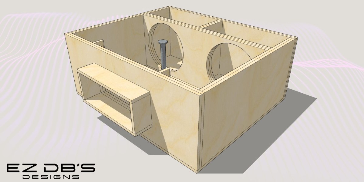 Custom 4th Order Bandpass Blow-Thru Subwoofer Box Design – EZ DB's Designs