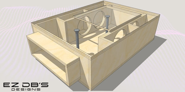 Custom 4th Order Bandpass Blow-Thru Subwoofer Box Design – EZ DB's Designs
